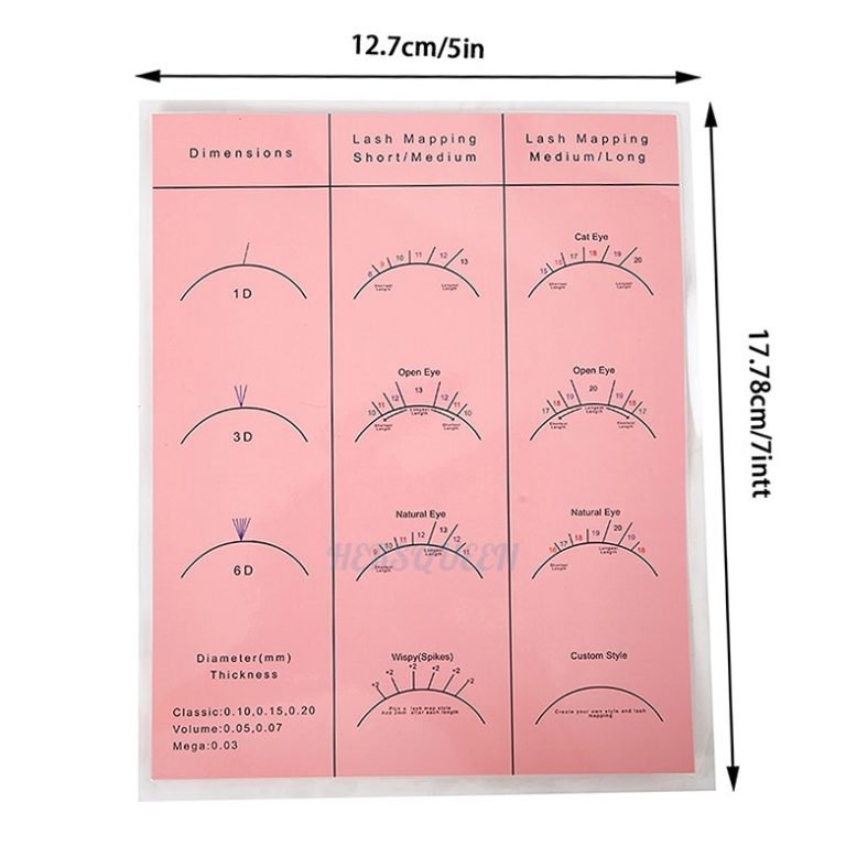 Beginner Lash Map Chart Wispy Lashes Practice Chart Reusable Lash ...
